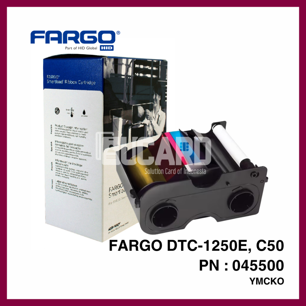 Jual RIBBON FARGO DTC 1250e & C50 ( PN : 045500 ) WARNA COLOR YMCKO ...