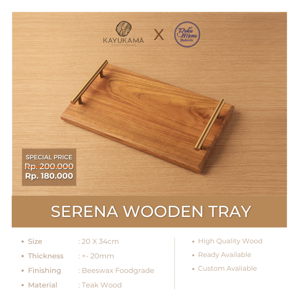 Jual HANDLE TRAY KAYU JATI - READY STOCK / PREORDER - MAKANAN - CAFE ...