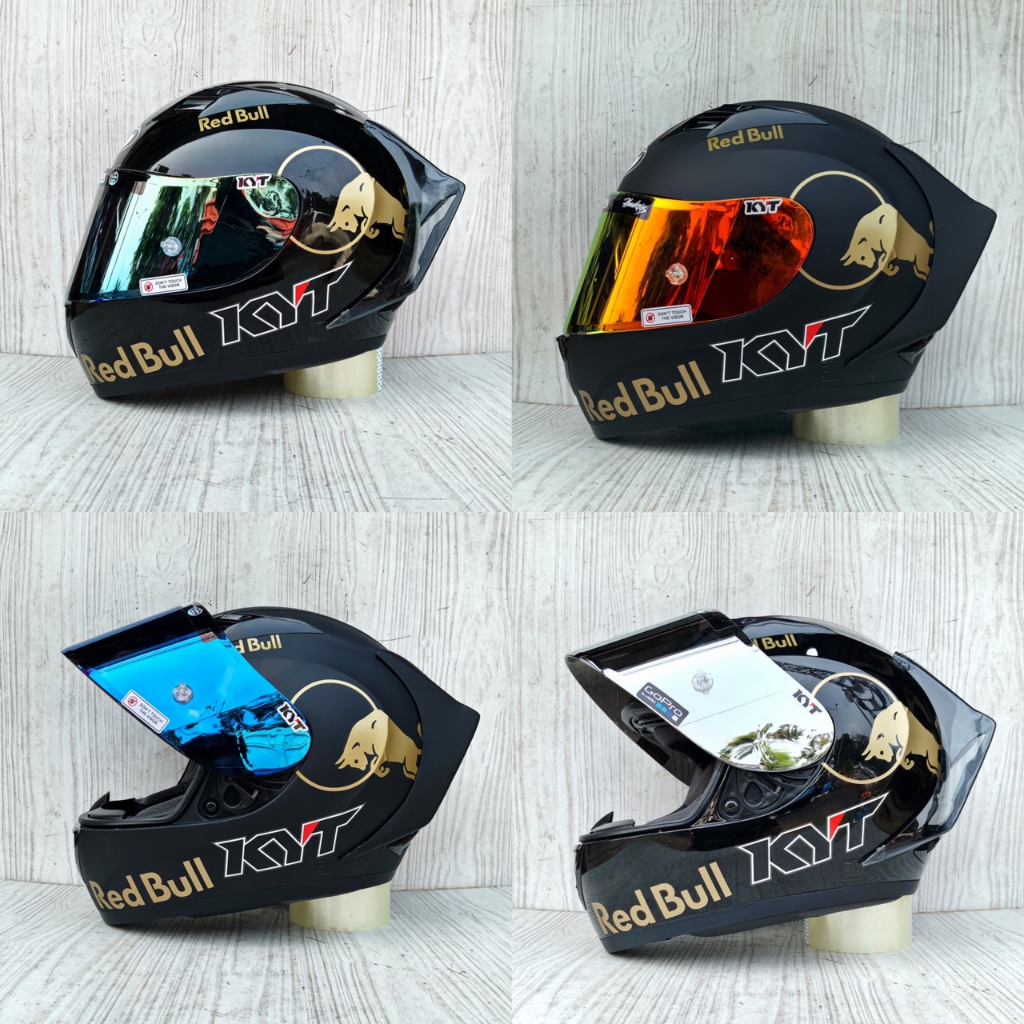 Jual HELM KYT R10 REDBULL GOLD 3D BLACK DOFF BLACK GLOSSY | HELM FULL ...