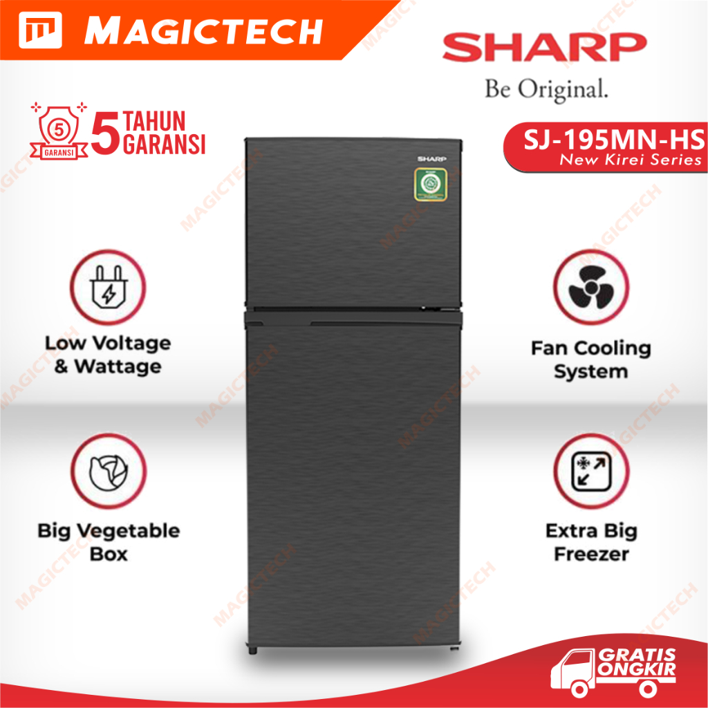 Jual KULKAS SHARP 2 PINTU SJ-195MN-HS SJ-195 172 L | Shopee Indonesia