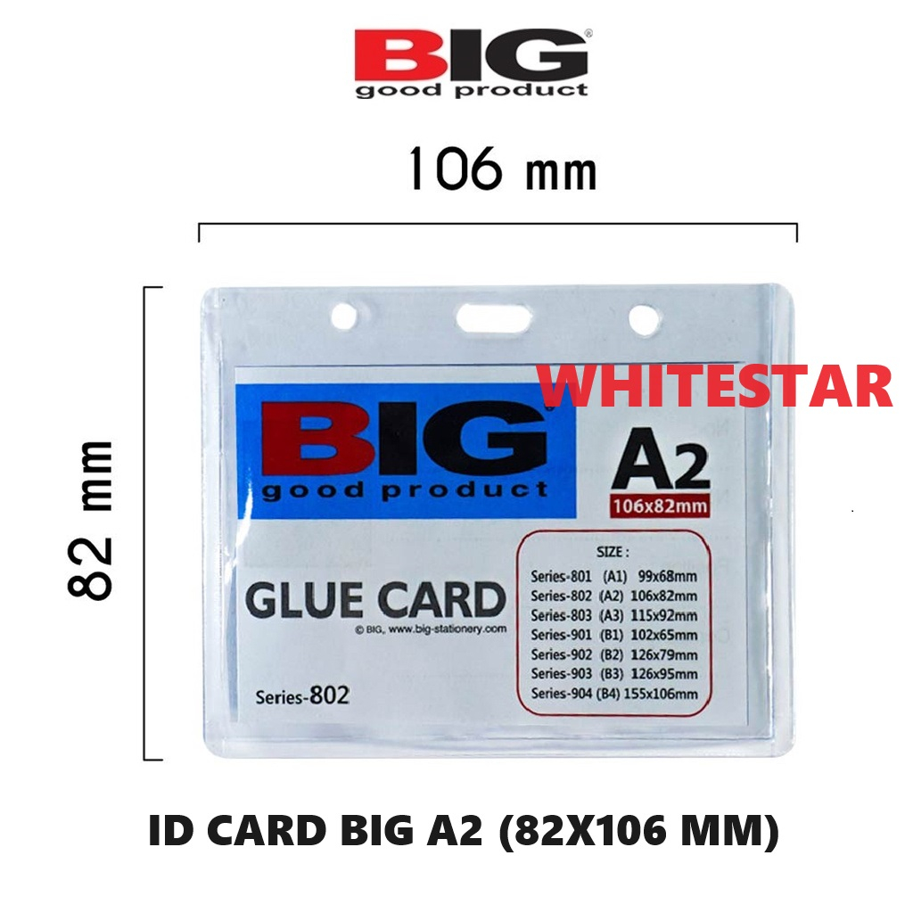 Jual id card mika big A2 (106x82 mm) - keplek name tag / glue card holder | Shopee Indonesia