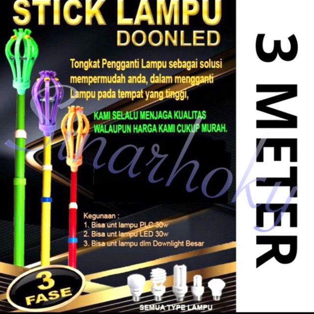 Jual TONGKAT STIK PASANG LAMPU HOKISUN 3 FASE 3M 3meter | Shopee Indonesia