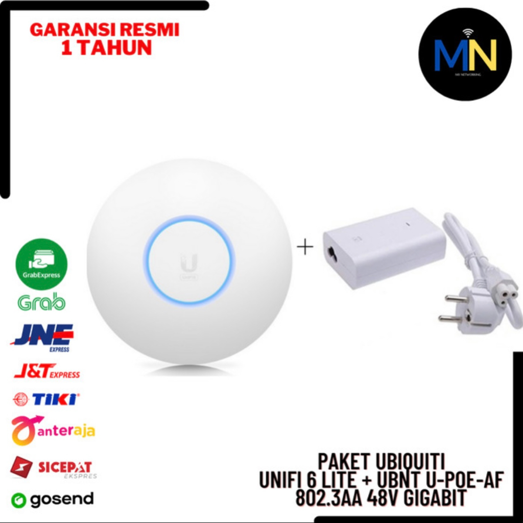 Jual Paket Ubiquity UniFi 6 Lite U6-Lite + Ubnt U-POE-AF 802.3A 48v Gigabit | Shopee Indonesia