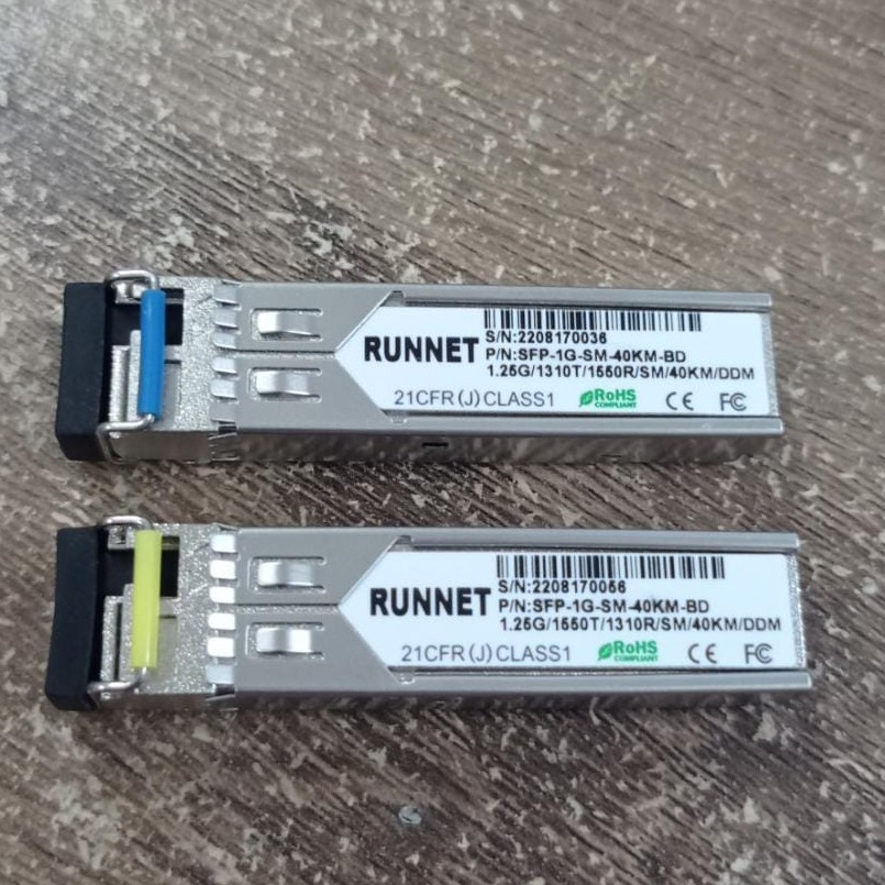 Jual SFP RUNNET 1G BIDI 40KM | Singlemode LC Mikrobits, Mikrotik, Cisco Comparible | Shopee ...