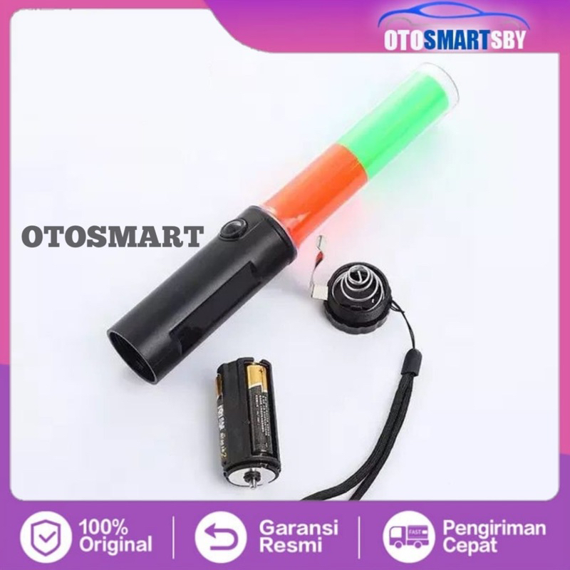Jual Senter Polisi Multi Function Baton Lalu Lintas Tongkat Parkir 500m ...