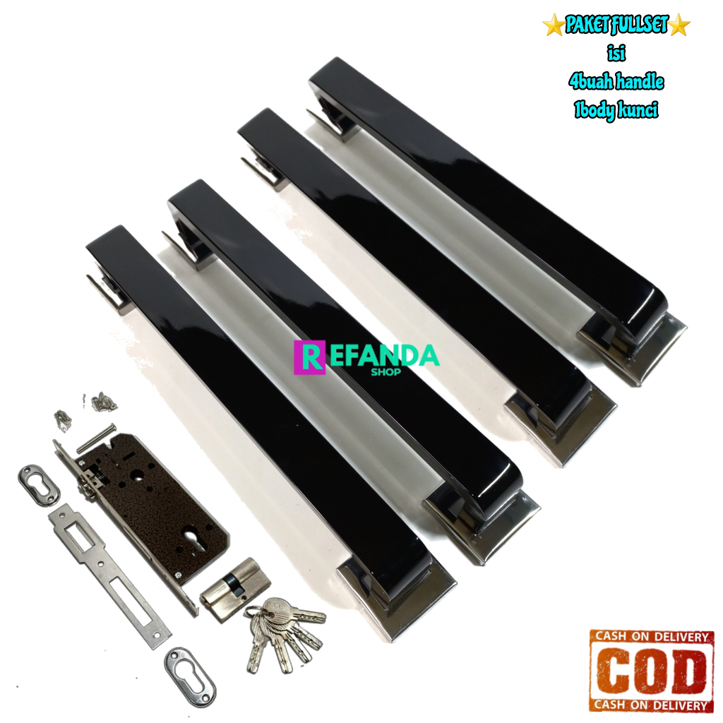 Jual fullset lock body kunci dan 4buah gagang tarikan handle pintu ...