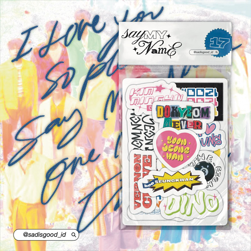 Jual seventeen member name sticker - SAY MY NAME! | Shopee Indonesia