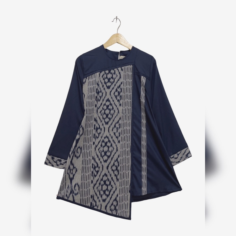 Jual blus couple kombinasi tenun (B30) Hanna | Shopee Indonesia