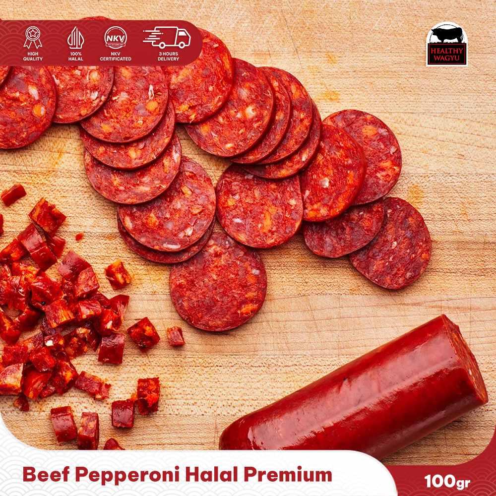 Jual BEEF PEPPERONI (HALAL) 100GR Healthy wagyu | Shopee Indonesia