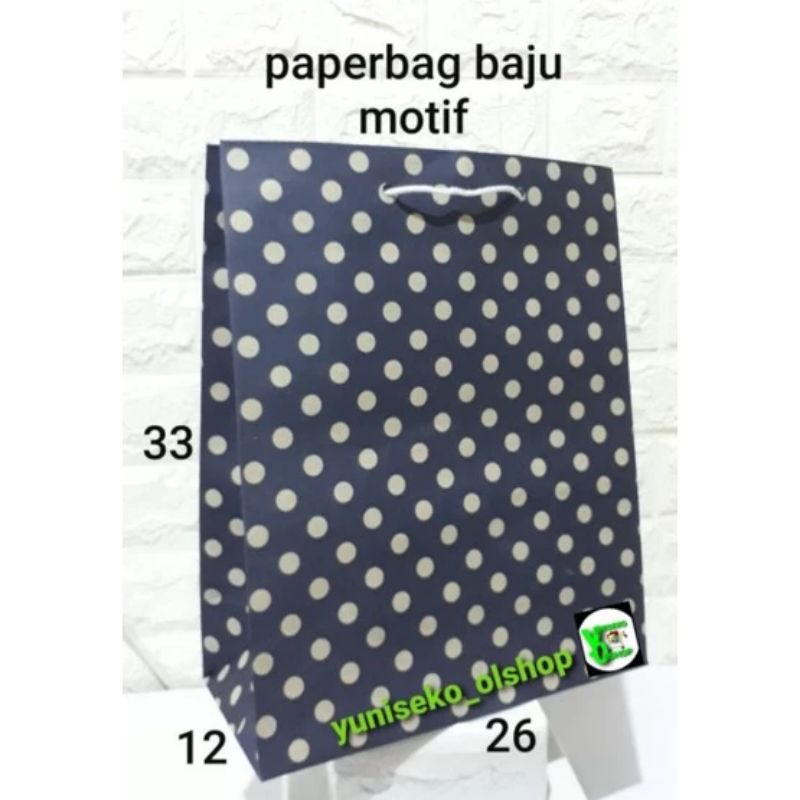 Jual MBJM - PAPER BAG BESAR (26x12x33) MOTIF TAS KADO KERTAS PAPER BAG ...