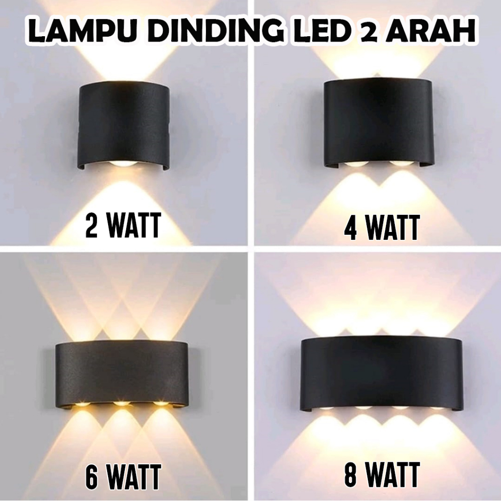 Jual Lampu Dinding LED Outdoor / Indoor Wall Light Minimalis 2w 4w 6w ...