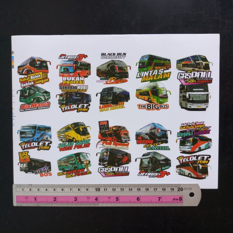 Jual stiker bis 1 Lbr black bus community | Shopee Indonesia