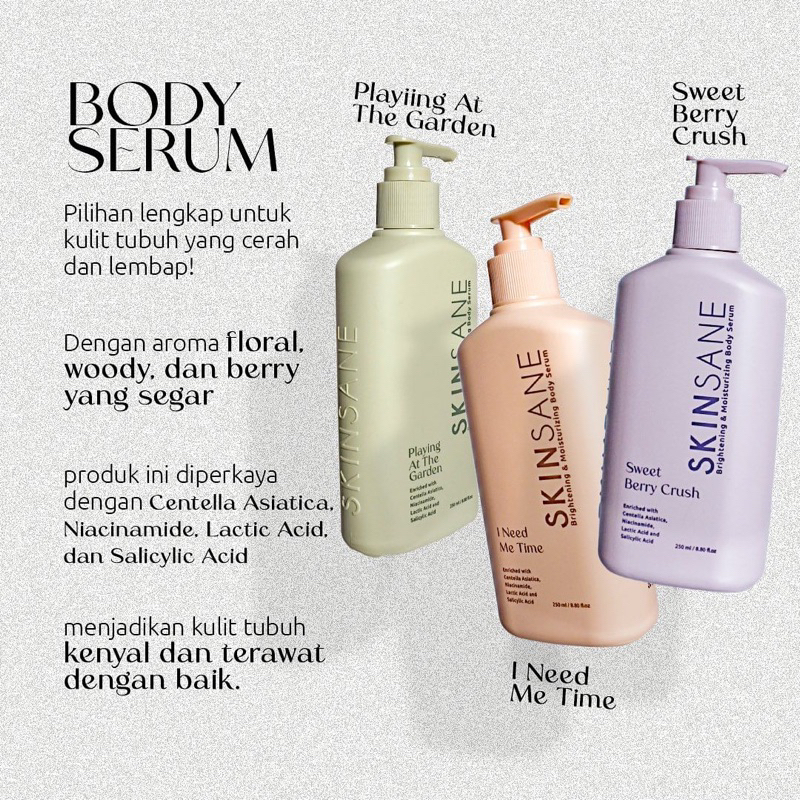 Jual SKINSANE BODY SERUM 250ml | Shopee Indonesia