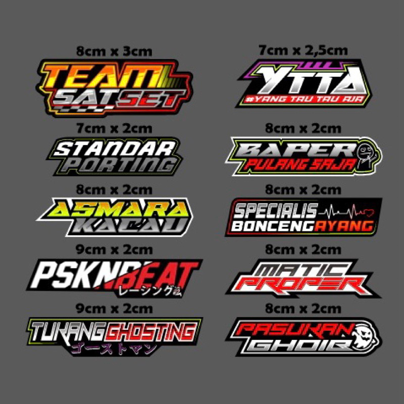 Jual sticker racing pack motor viral terbaru stiker vinyl stiker list ...