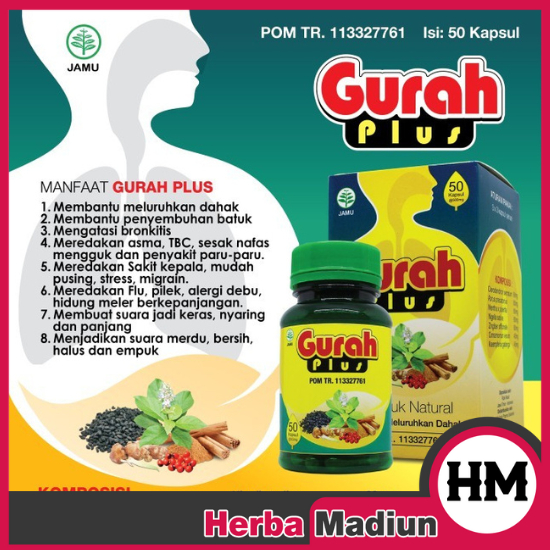 Jual Obat Gurah Suara Kapsul GURAH PLUS Herbal Kesehatan Suara Dan ...