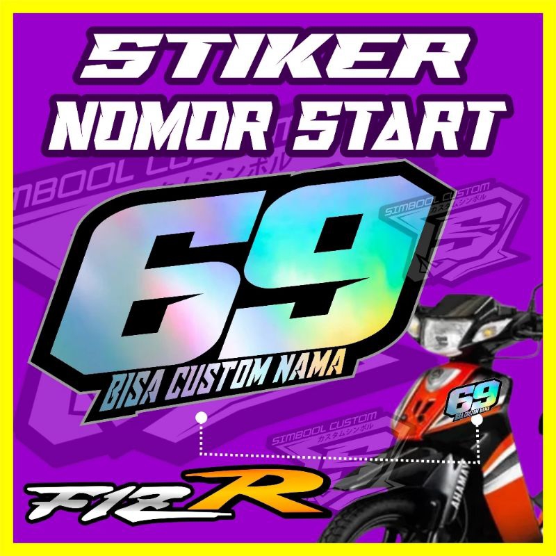 Jual STIKER NOMOR START STICKER CUSTOM MOTOR MOBIL LAPTOP | Shopee ...