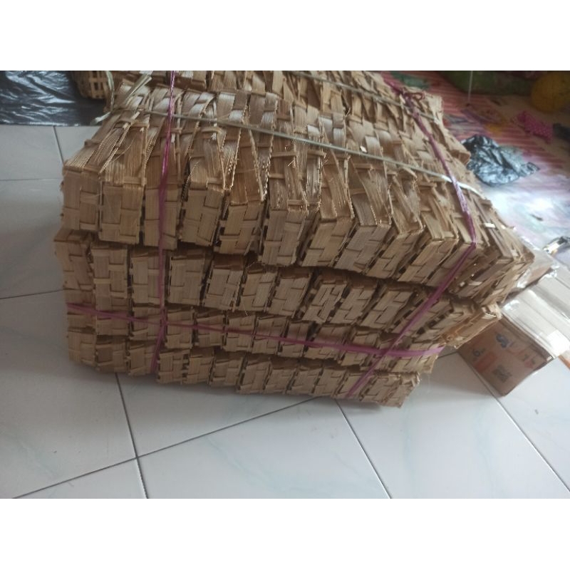 Jual reyeng wadah ikan dari bambu ukuran 19x7 isi 100pcs | Shopee Indonesia