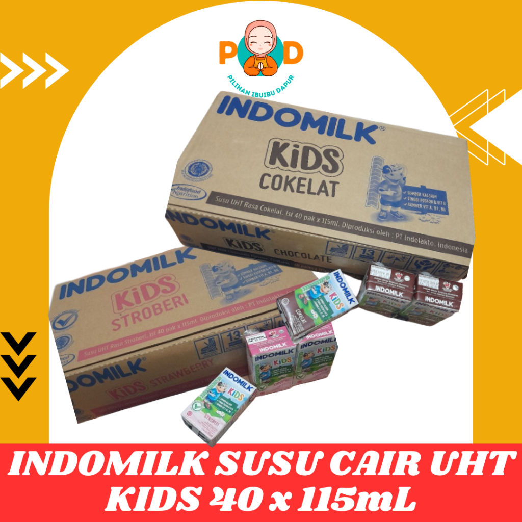 Jual SUMATRA - INDOMILK SUSU CAIR UHT KIDS 1 KARTON 40 x 115mL | Shopee Indonesia