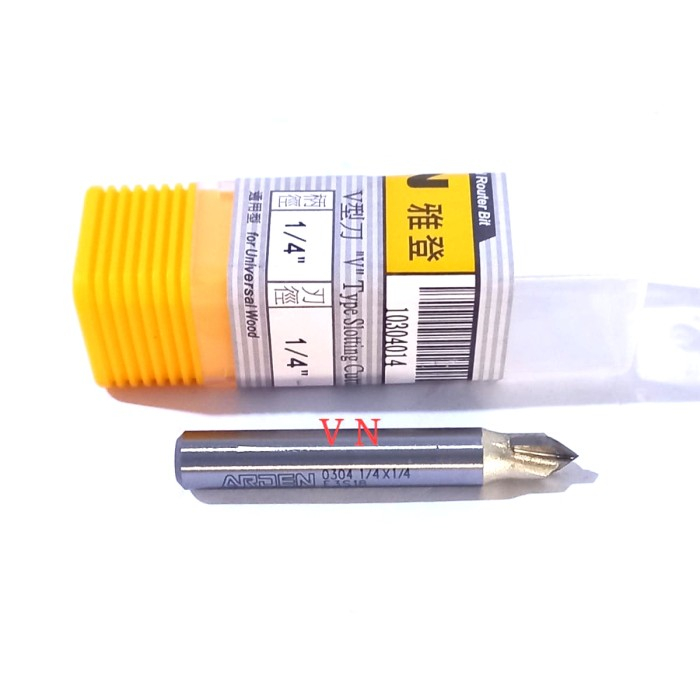 Jual Mata Profil/Router V Groove 6 mm 1/4 × 1/4 Lancip 90° Merk ARDEN ...