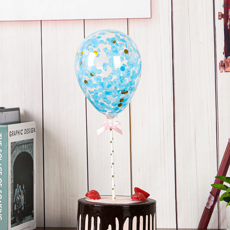 Jual TOPPER CAKE BALON CONFETI / DEKORASI KUE ULANG TAHUN BALON KECIL ...