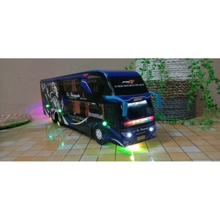 Jual Miniatur bus telolet basuri remot strobo bis mainan haryanto ...