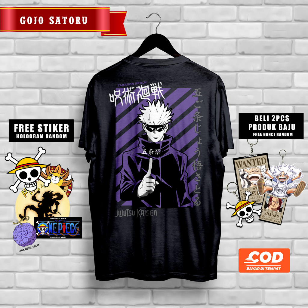 Jual KAOS BAJU GOJO SATORU JUJUTSU KAISEN TAMAGON PARK MERCHANDISE ...