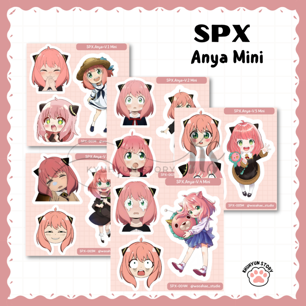 Jual Sticker Anime SPY X Family Anya Kartun Chibi Lucu Aesthetic Stiker ...