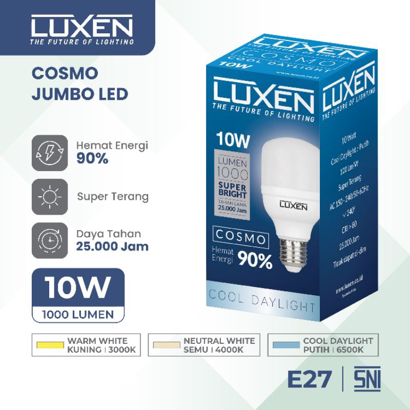Jual LUXEN COSMO LAMPU LED CAPSULE 10W 10 WATT SNI BERGARANSI 1 TAHUN ...