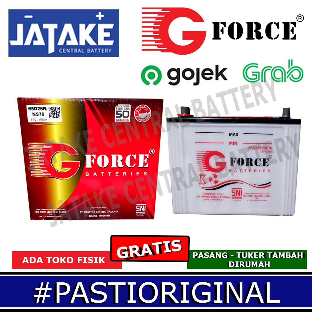 Jual Aki basah NS70 / 65D26R GFORCE Mobil Hino Mitsubishi Colt Diesel ...