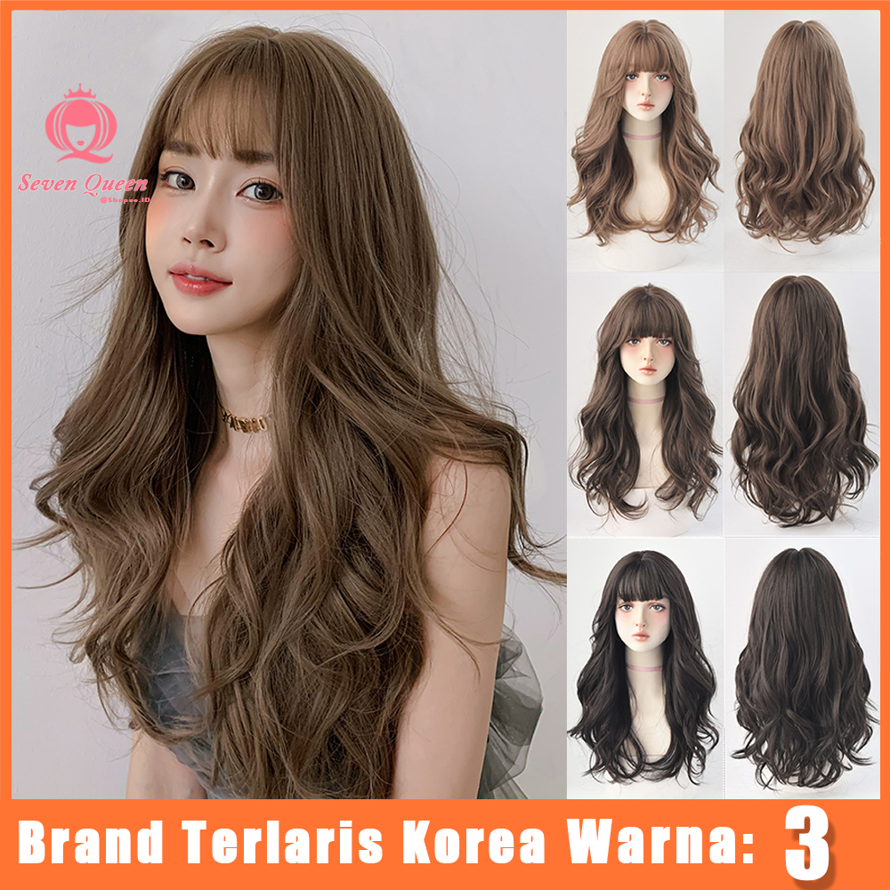 Jual 7JHH 60cm C-8289 Wig Wanita Rambut Palsu Korean Style Curly ...