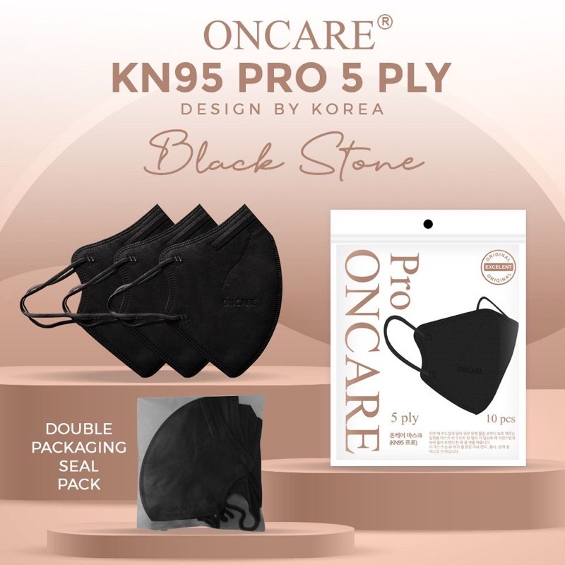 Jual Masker KN95 Pro Oncare 5PLY 10 pcs HITAM PUTIH dan WARNA WARNI ...
