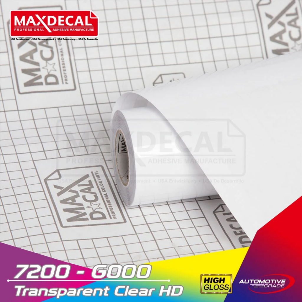Jual Sticker Stiker Skotlet Maxdecal Max Decal Clear Glossy 7200 G000 Transparan bening Glossy ...