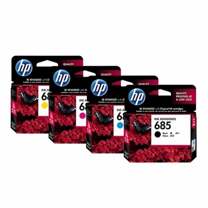 Jual Tinta Cartridge HP 685 Black, Cyan, Magenta, Yellow - Dijamin ...