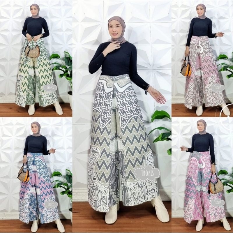 Jual CELANA KULOT LAYER MOTIF BATIK CELANA KULOT KANTORAN CELANA ...
