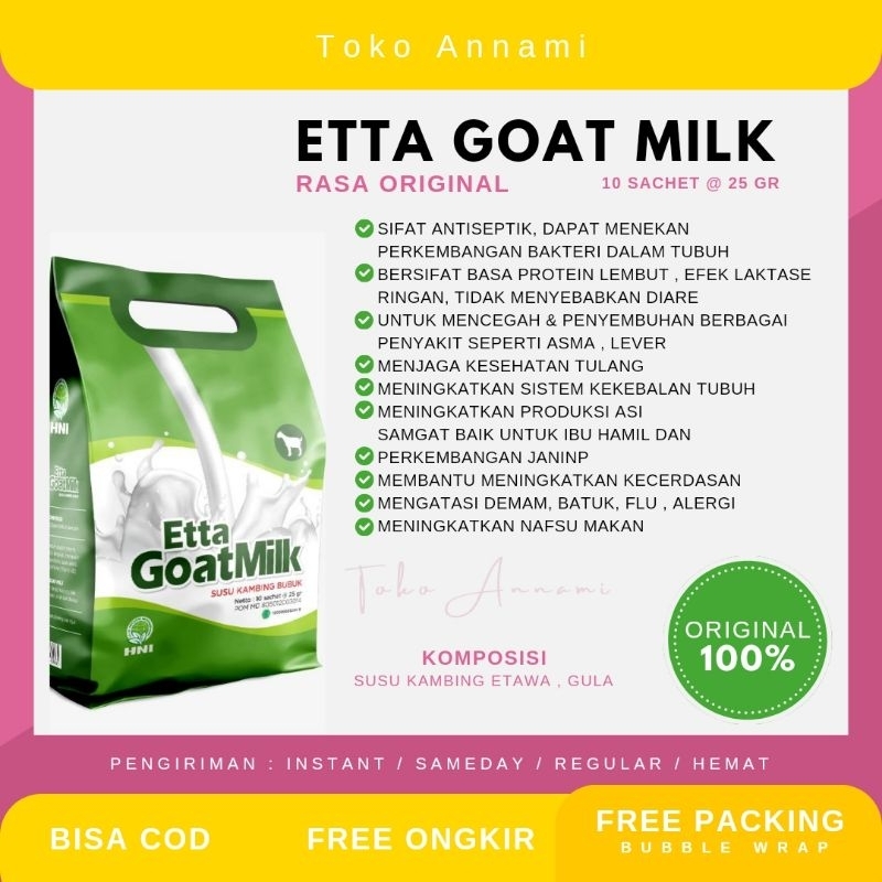 Jual Etta Goat Milk Susu Kambing Etawa Hni Hpai | Shopee Indonesia Jual Etta Goat Milk Susu Kambing Etawa Hni Hpai | Shopee Indonesia