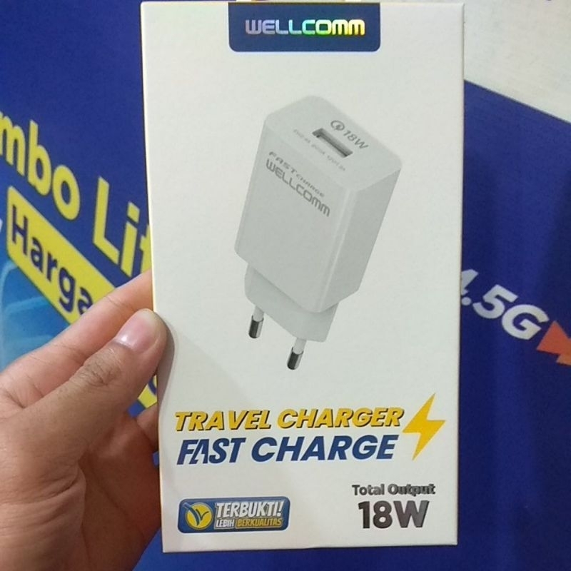 Jual WELLCOMM CHARGER SINGLE OUTPUT FAST CHARGING MICRO 18W | Shopee ...