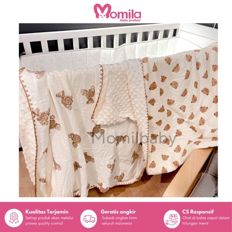 Jual Selimut baby cotton mingky bludru blanket Korea | Shopee Indonesia