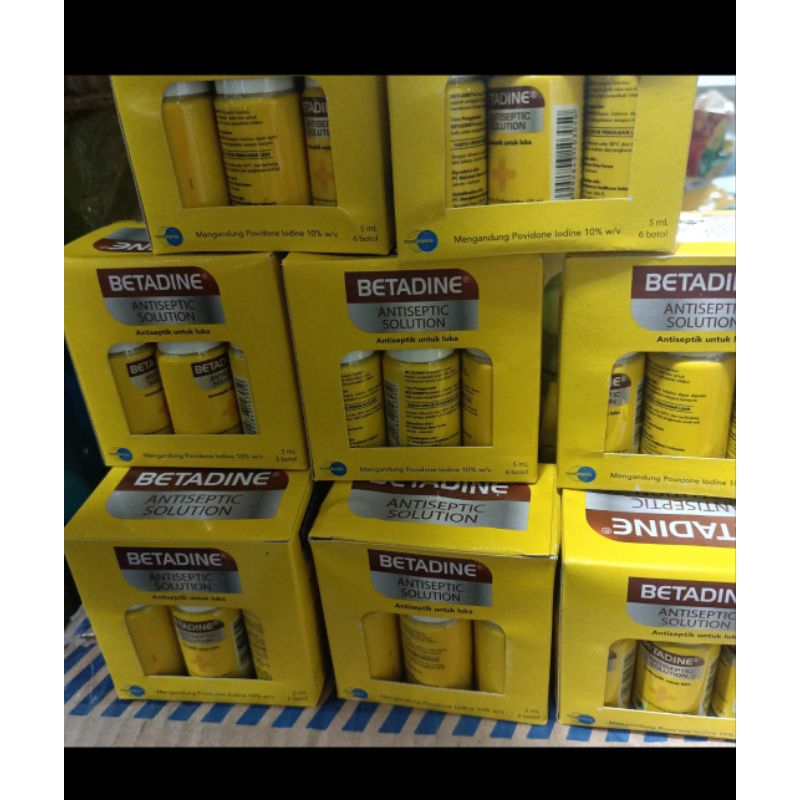Jual betadine antiseptic solution 5ml isi 6 botol | Shopee Indonesia