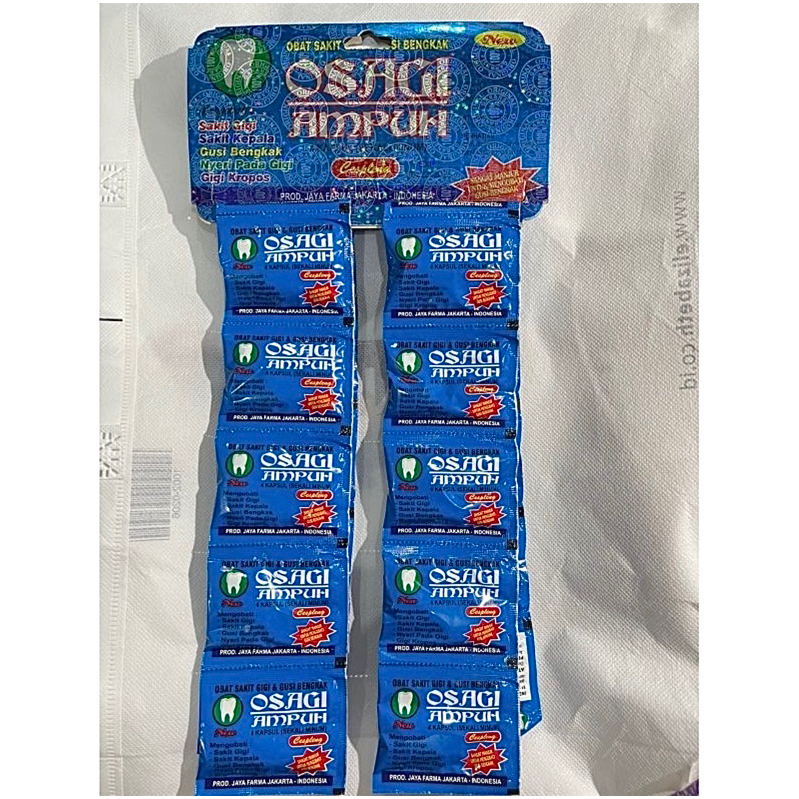 Jual OSAGI (BIRU MUDA) ORIGINAL KAPSUL (OBAT SAKIT GIGI) | Shopee Indonesia