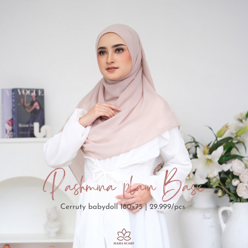 Jual PLAIN HIJAB PASHMINA BASIC | NO LABEL | Shopee Indonesia