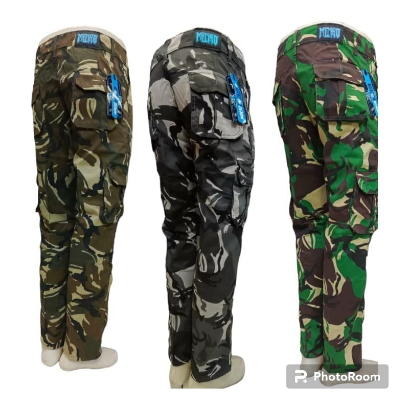 Jual Celana Panjang Cargo Army Pria Loreng Kargo | Shopee Indonesia