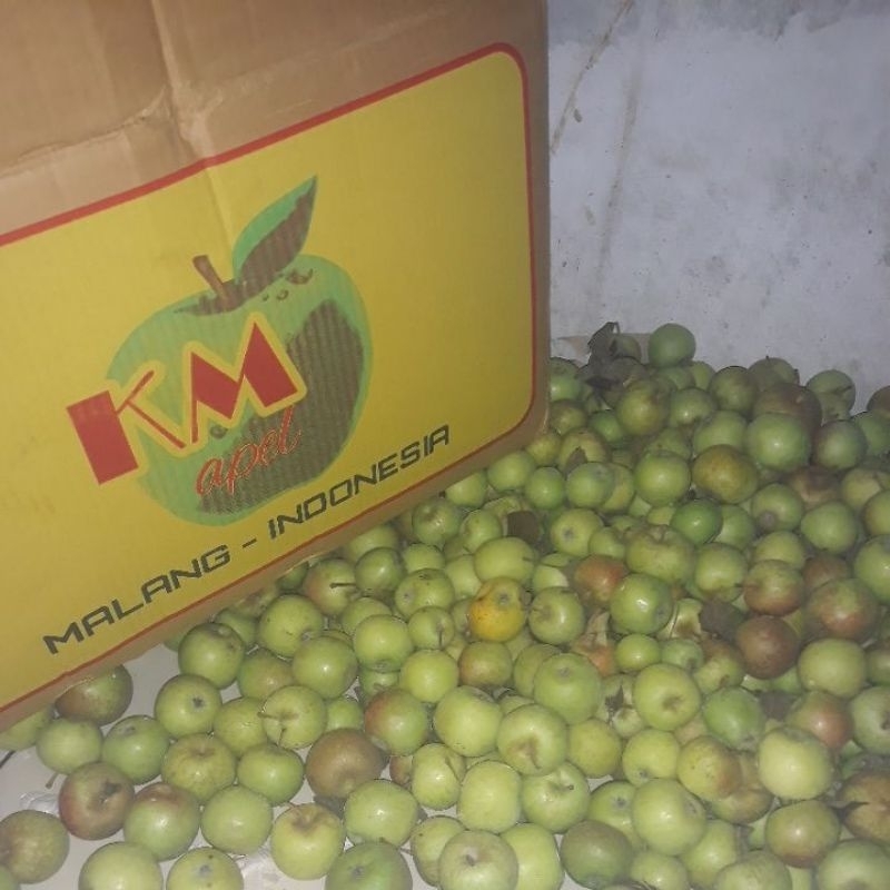 Jual apel malang ijo manalagi mini cocok di buat jus batu ASLI 500 gram ...