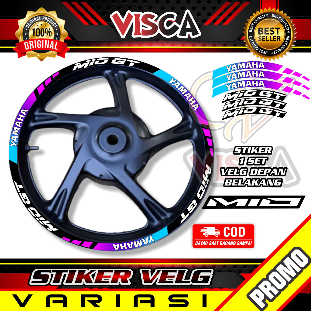 Jual Stiker Velg List Velg Motor Stiker Velg Sticker Velg Mio GT Motif ...