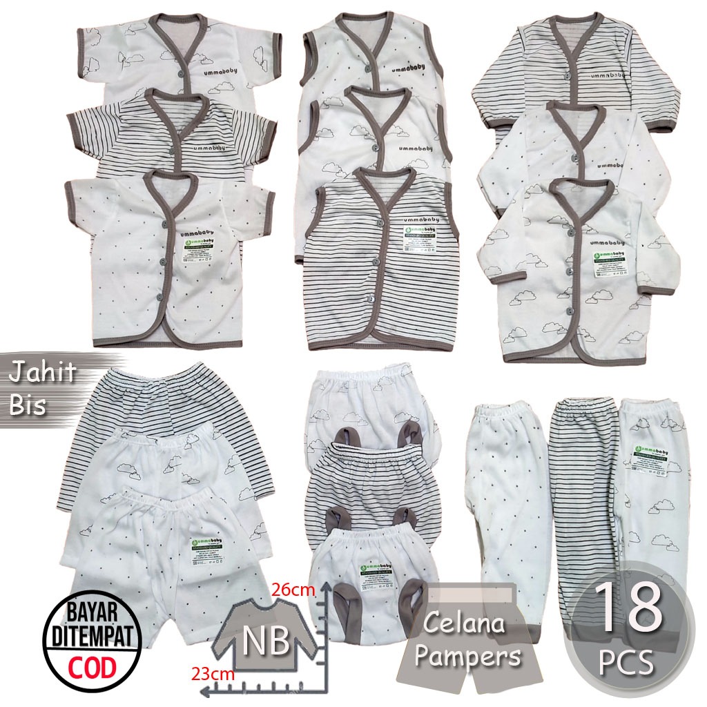 Jual Ummababyshop 18 PCS Paket Baju Bayi New Born 0-3 Bulan Baju ...