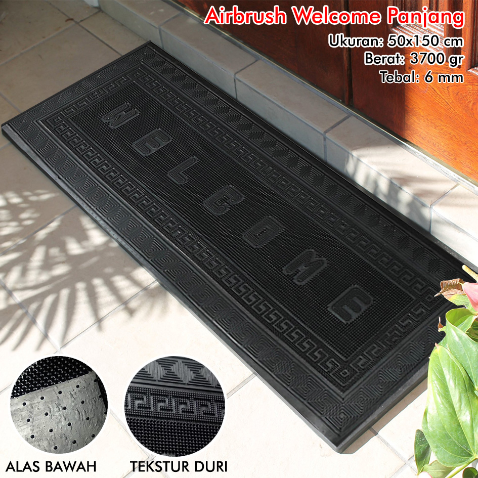 Jual KESET AIRBRUSH WELCOME PANJANG 50X150 | Shopee Indonesia