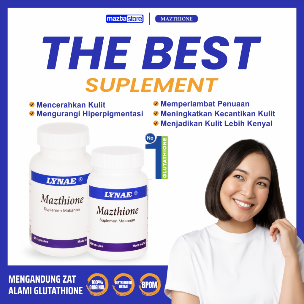 Jual MAZTASTORE - Lynae Mazthione Glutathione Suplemen Kecantikan isi 60 Kapsul Mencerahkan ...