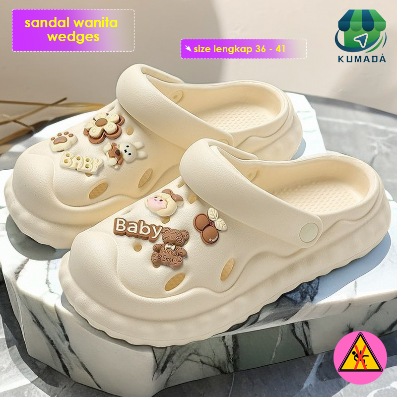 Jual Sandal PVC Lucu Wanita 2023 Baru Anti Selip Sandal Peninggi Sol ...