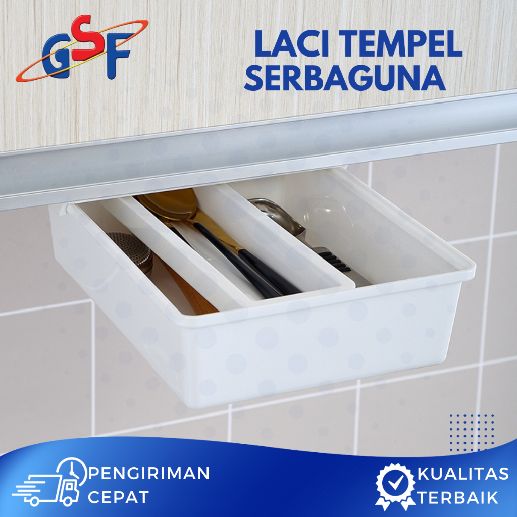 Jual Laci Tempel Dibawah Meja / Rak Tempel Meja / Storage Box Mini ...