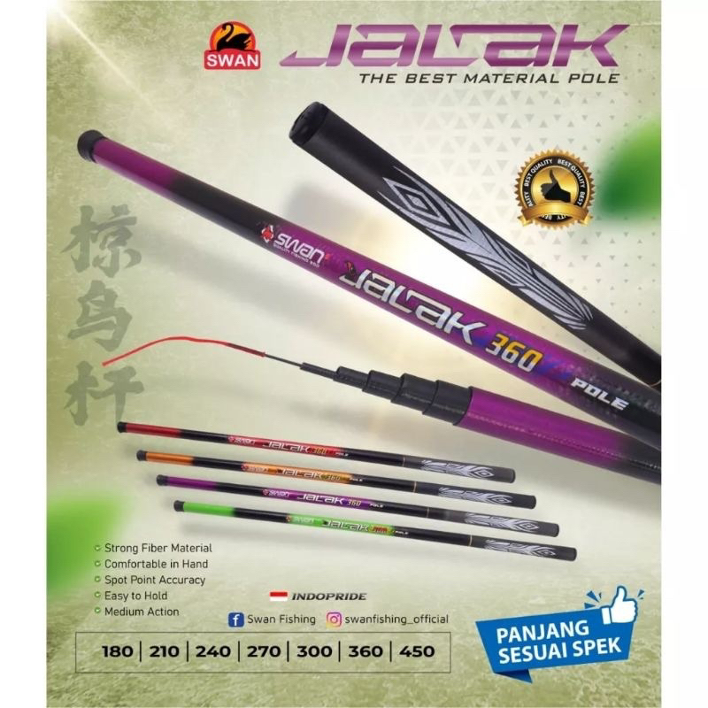 Jual Tegek Pancing 240,270,360&450 Joran pole Ujung yang kuat | Shopee ...