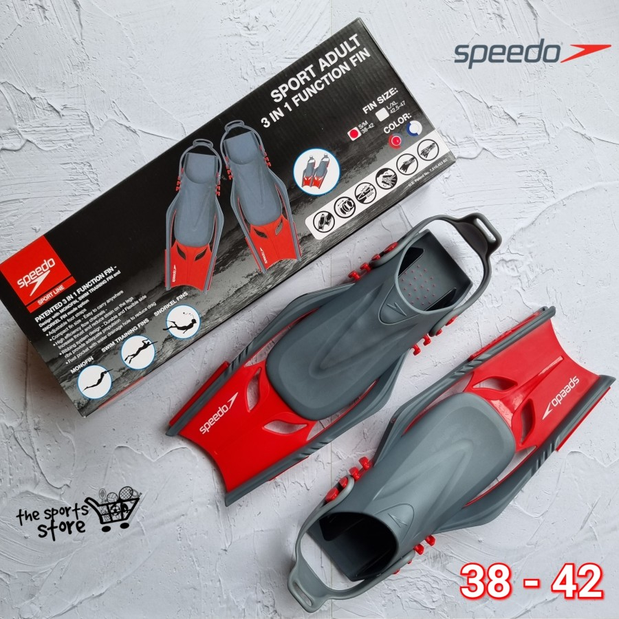 Jual Speedo Sport Adult Unisex Travel Fins - Kaki Katak Sirip | Shopee ...
